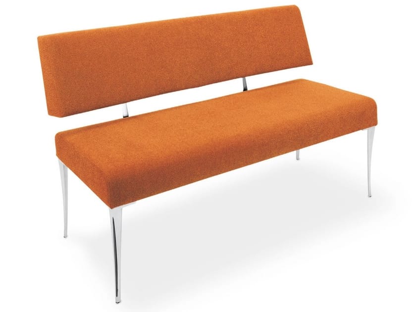 Eco-leather bench seating with back HEBROS 3 By Gamma & Bross