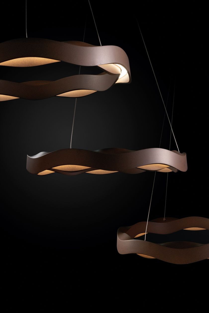 LED indirect light pendant lamp HELLO By Grok design Josep Patsí