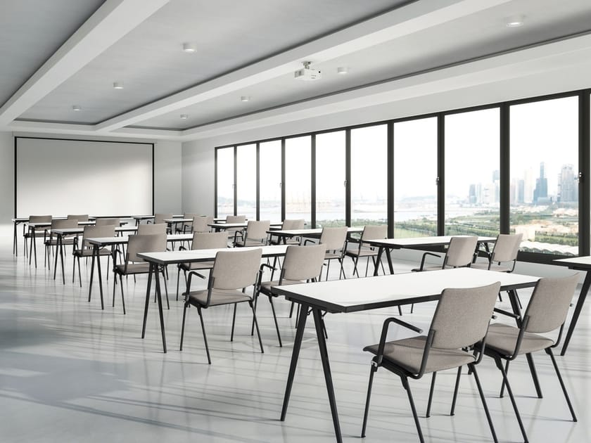 HERO PLUS Upholstered wooden training chair By Brunner