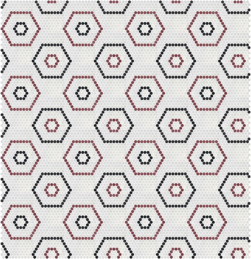 HEX PATTERN 7 Indoor/outdoor glass mosaic By ONIX