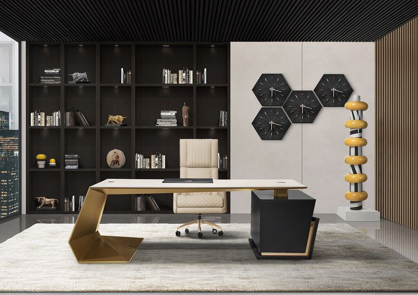 HEXAGON DIAMANTE | Clock Wall-mounted leather clock By Tonino ...