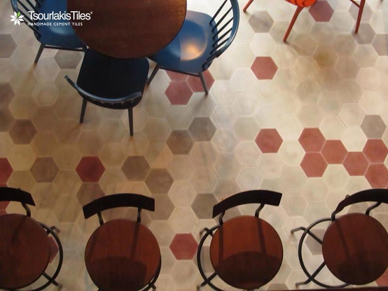 Indoor/outdoor cement wall/floor tiles HEXAGON SOLID COLOR By ...