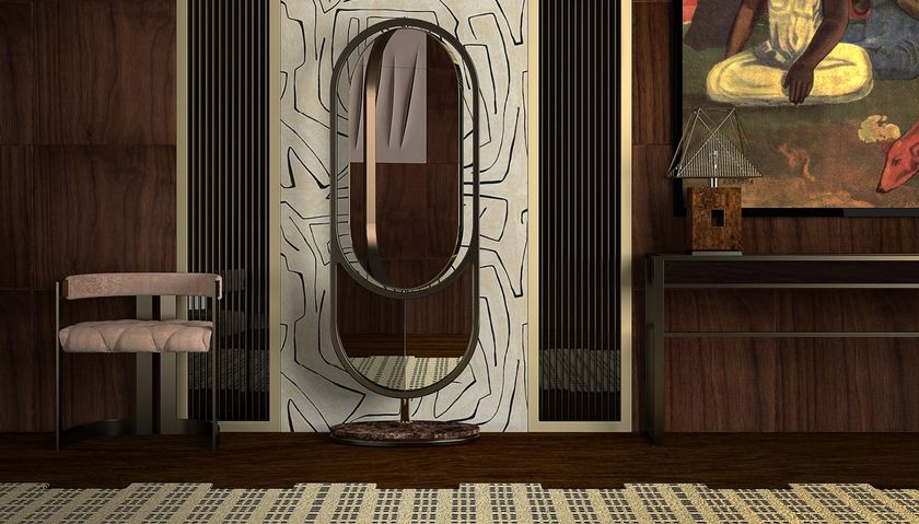 Freestanding framed mirror HIDDEN By Porustudio