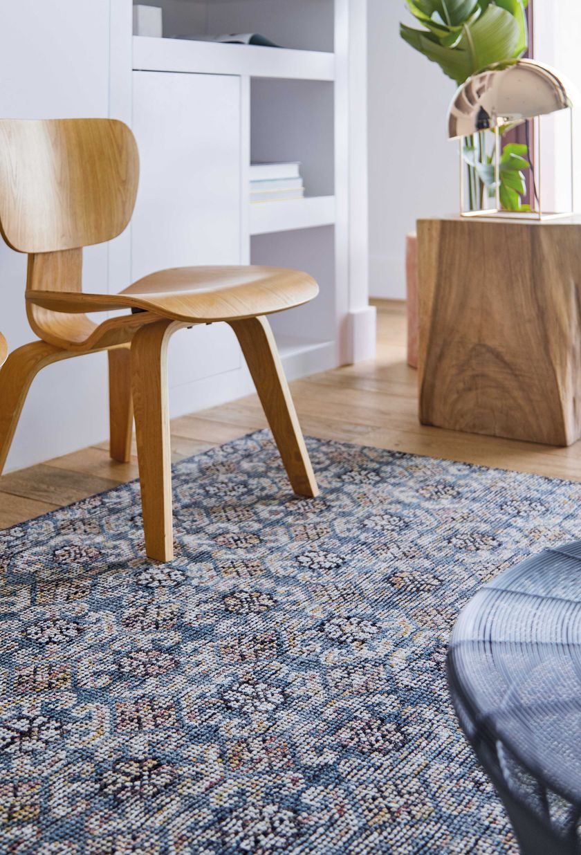 Patterned handmade rectangular wool rug HIDRAULIC By GAN