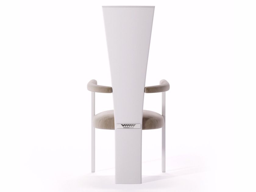High-back leather chair with armrests HIGH CHAIR | Chair with armrests ...
