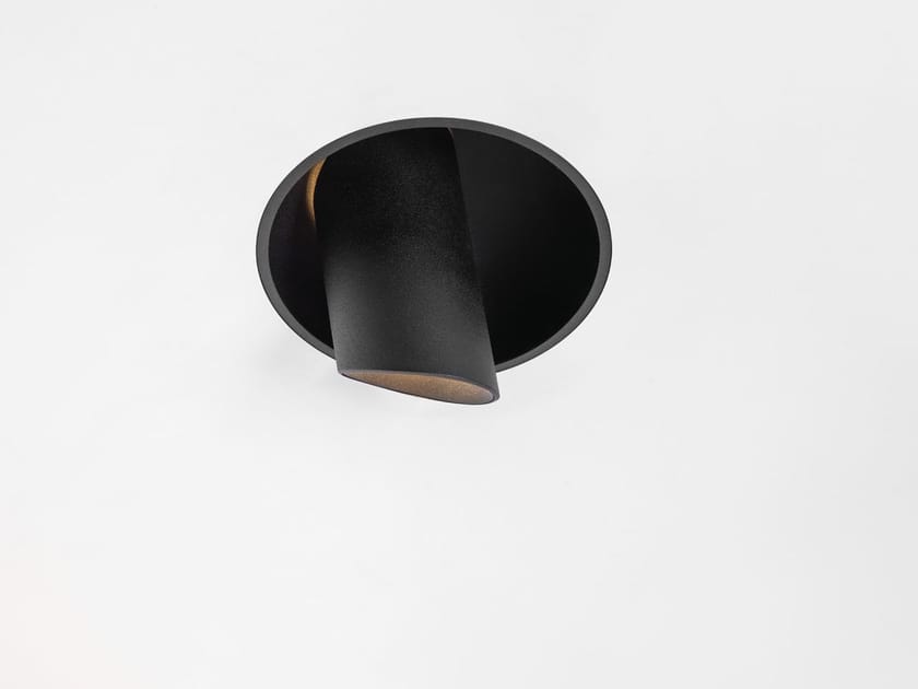 HOLLOW Recessed LED powder coated aluminium spotlight By Modular ...