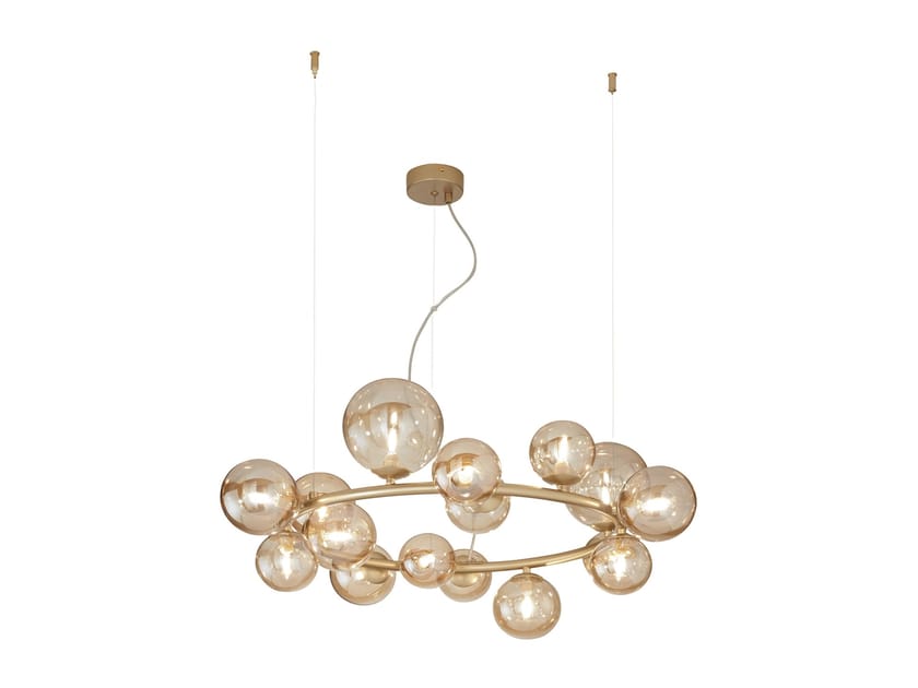 HONEY | Pendant lamp LED blown glass and metal pendant lamp By Fan Europe Lighting