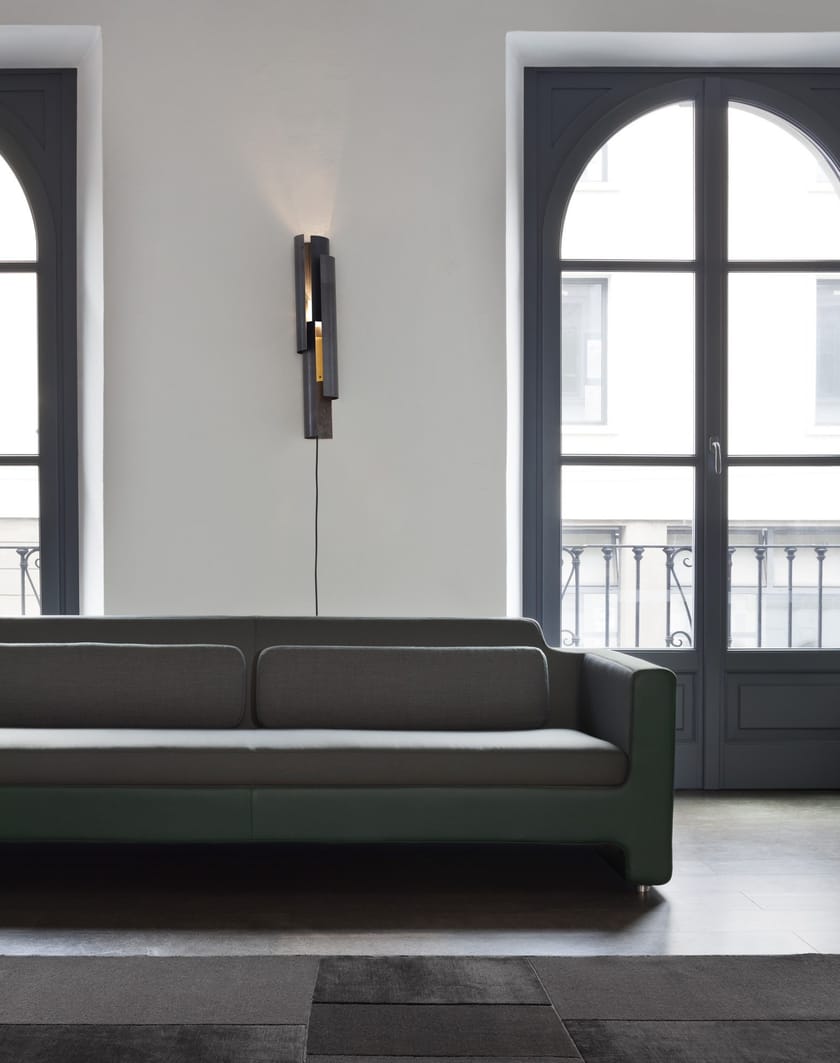 Sectional leather sofa HORIZON By BALERI ITALIA design Arik Levy