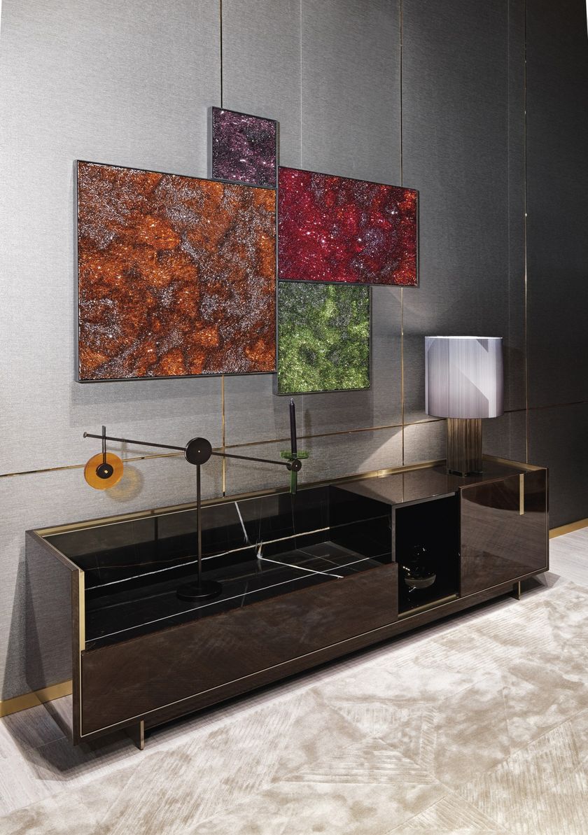 Lacquered sideboard with doors with drawers HORIZON By Visionnaire ...