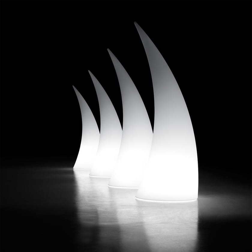Polyethylene floor lamp HORN LIGHT By Plust design Alberto Brogliato