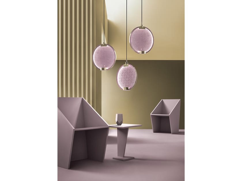 LED glass pendant lamp with dimmer HORO S3 Horo Collection By Masiero ...