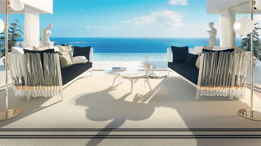 HOUDINI 3 seater fabric garden sofa By Myface