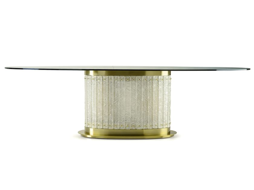 HOWARD Oval glass coffee table for living room By MARIONI | design ...