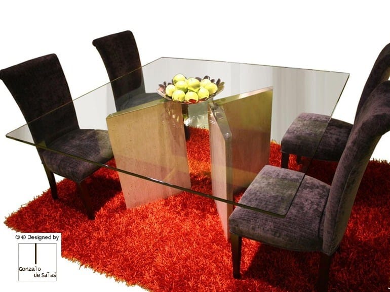 Glass dining table HUALAPAI By Gonzalo De Salas