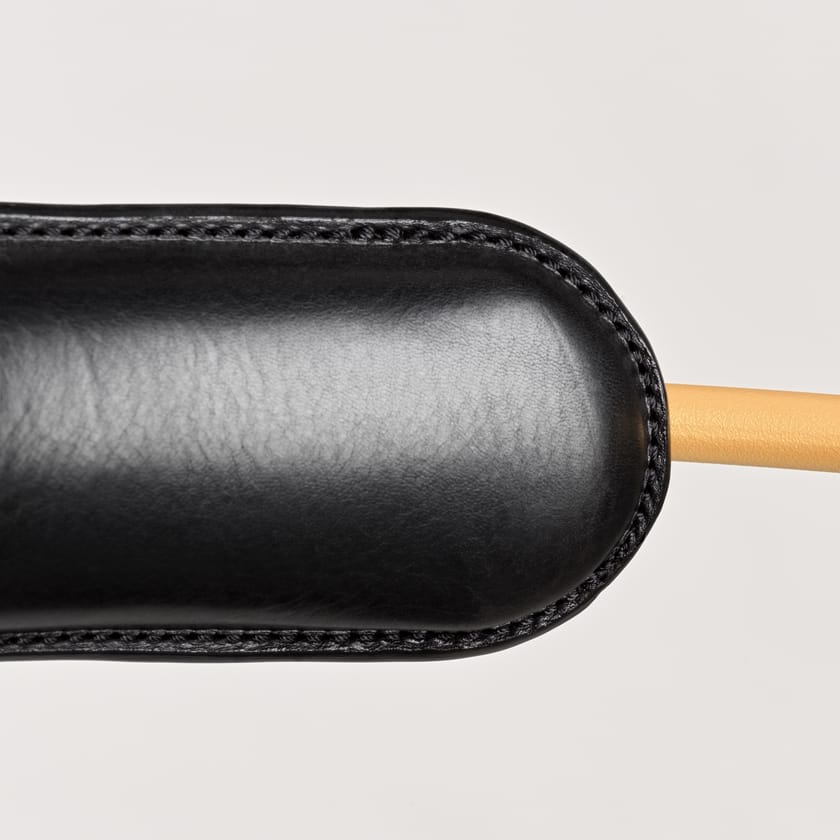 HUG BAR STOOL | Stool with back High tanned leather and steel stool ...