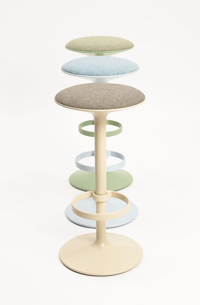 Aluminium barstool with footrest HULA BQ2795 By Andreu World design ...