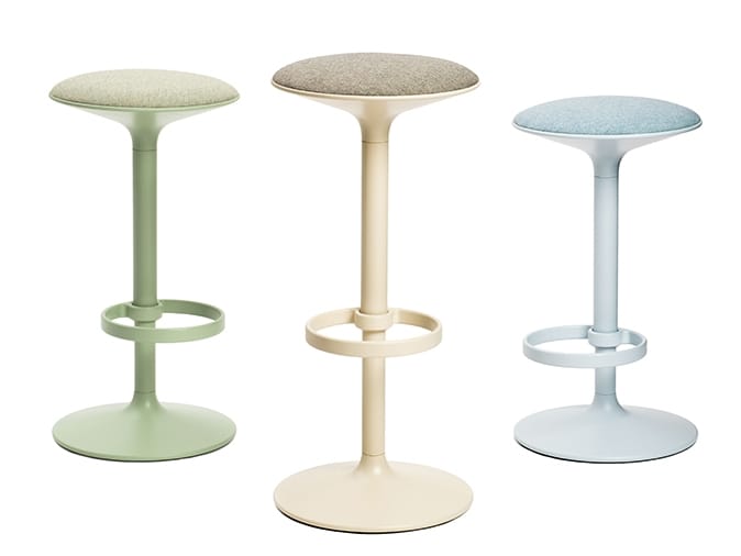 Aluminium barstool with footrest HULA BQ2795 By Andreu World design ...