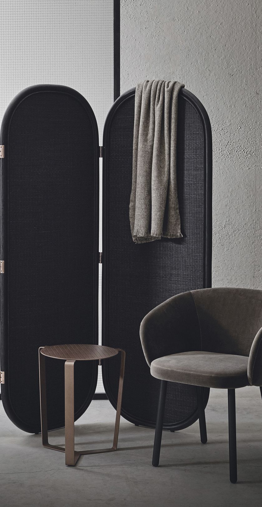 HUMA Upholstered fabric chair with armrests By EXPORMIM | design Mario Ruiz