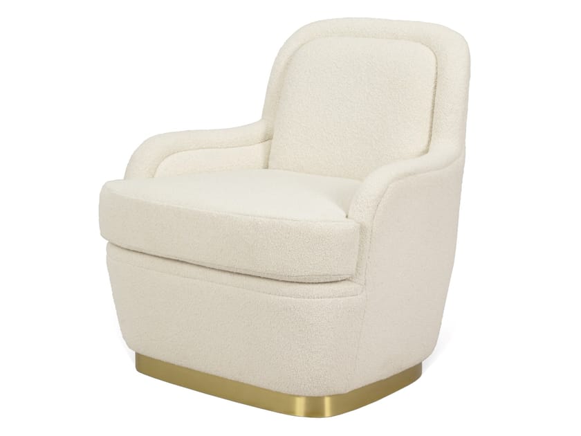 HUNTER Fabric easy chair with armrests By JOSÉ LEITE DE CASTRO