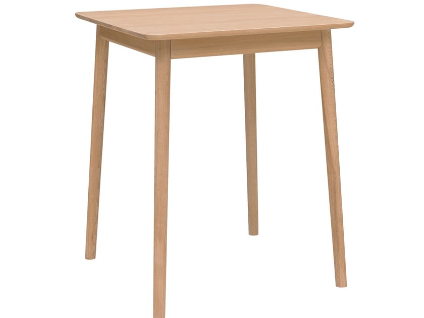 ZIGZAG SQUARE HIGH TABLE Tavolo alto quadrato in rovere oliato bianco ...