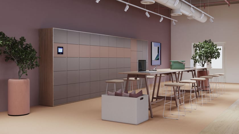 INTUITY PARK BENCH Mesa de reunión alta modular de melamina By Haworth