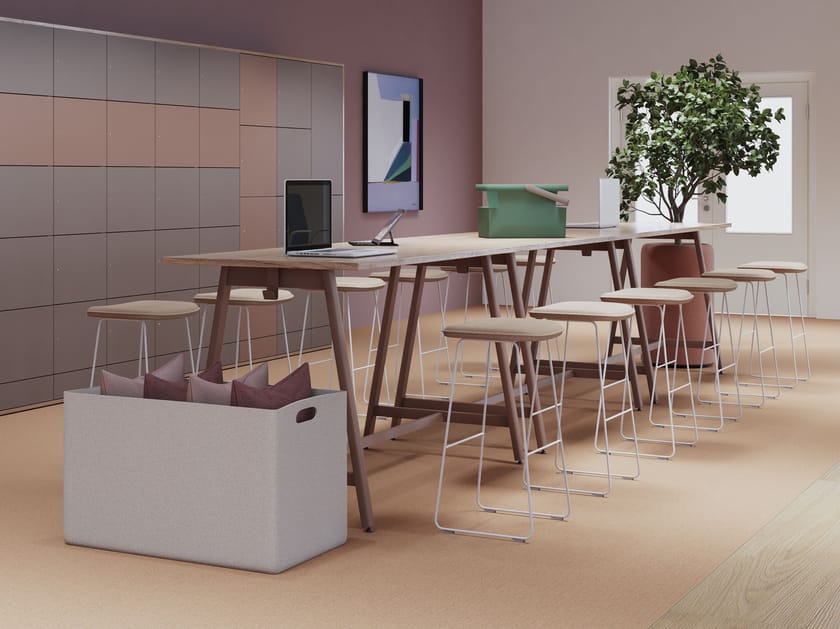 INTUITY PARK BENCH Mesa de reunión alta modular de melamina By Haworth