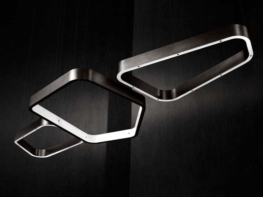 LIGHT RINGS POLYGONAL EVO LED metal pendant lamp By Henge | design ...