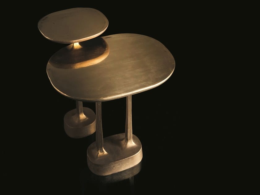 MUSHROOM Oval metal high side table By Henge | design Yabu Pushelberg