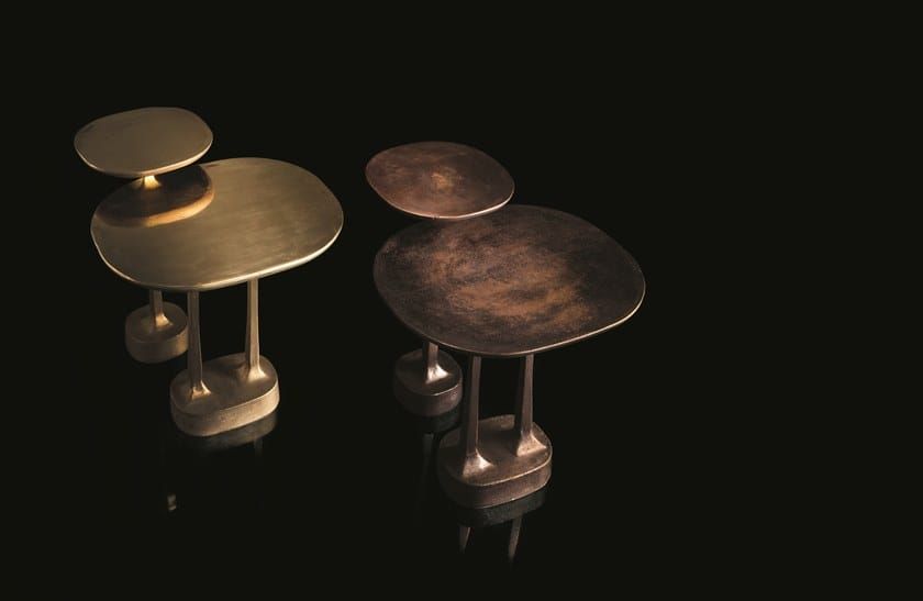 MUSHROOM Oval metal high side table By Henge | design Yabu Pushelberg