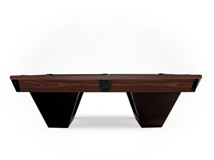 GINEVRA Rectangular rosewood and iron pool table By Hermelin biliardi