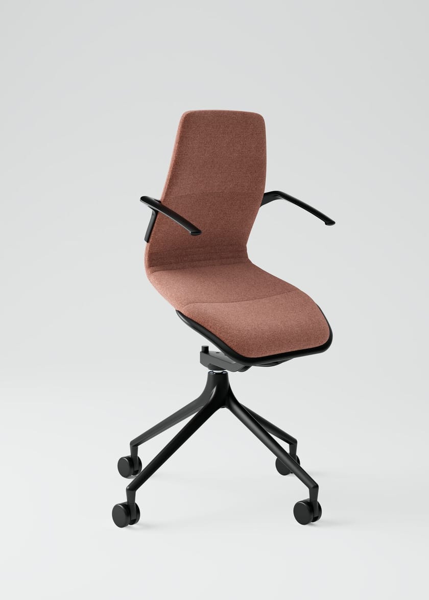 AS100 Swivel office chair with armrests with 4-Spoke base By Howe ...