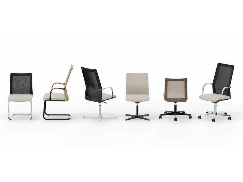 MN1 Height-adjustable conference/meeting chair with X-base By Howe ...