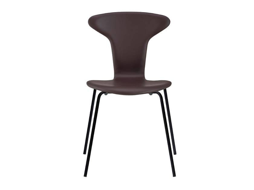 MUNKEGAARD CHAIR Stackable leather chair By Howe | design Arne Jacobsen
