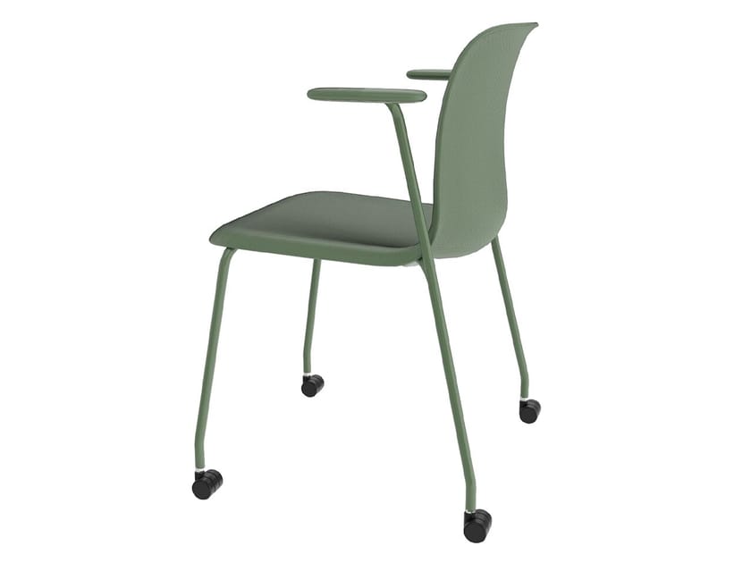 SIXE Stackable polypropylene chair with castors By Howe | design ...