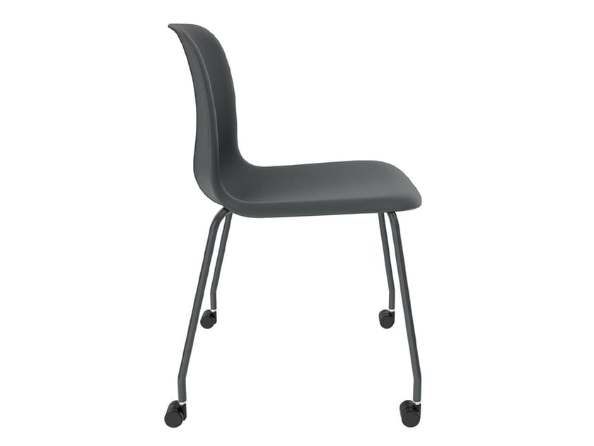 SIXE Sedia impilabile in polipropilene con ruote By Howe | design ...