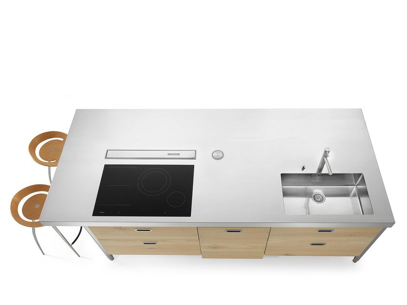 I-LC280-C90+L60+C90+SNACK/1 Kitchen unit By ALPES-INOX | design Nico ...