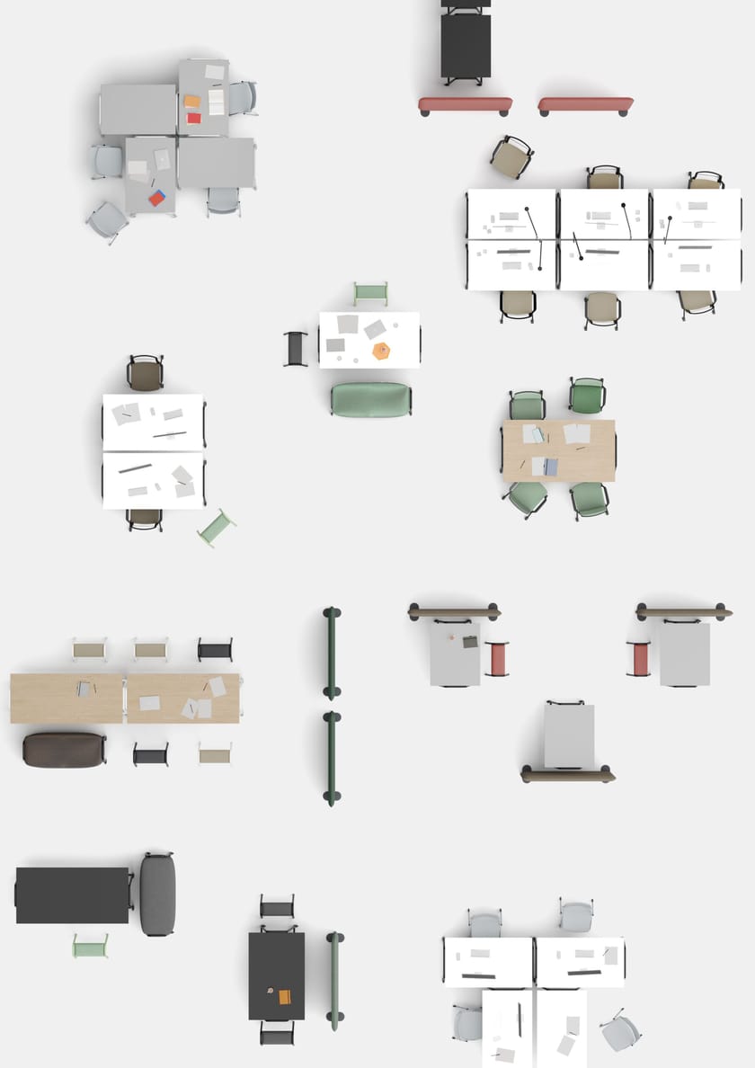 BOSS Wooden High meeting table with castors By IBEBI