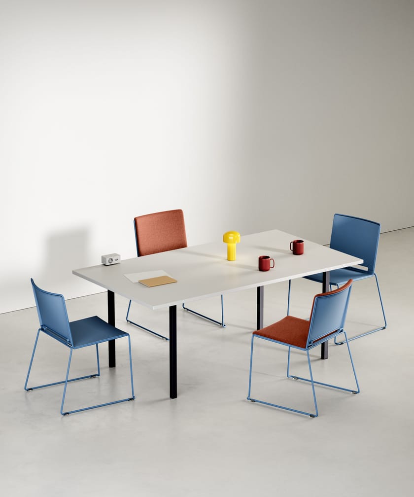 MULTI TAP Stackable sled base chair By IBEBI | design Basaglia Rota Nodari