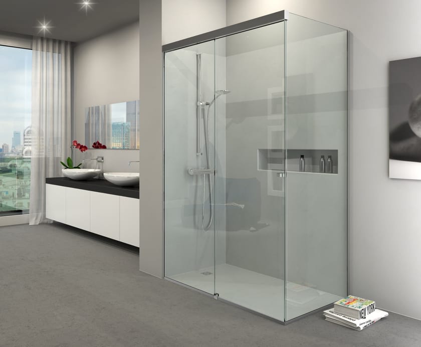 IBOX Shower door kit By GFS ITALIAN INNOVATIVE GLASS FIXING