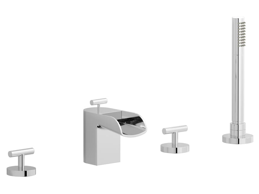 LOVE ME LM396 Rubinetto bordo vasca a 4 fori a cascata con doccetta By ...