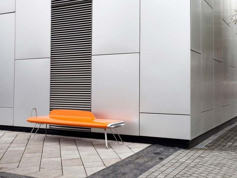 Glass-fibre Bench with back ICON By VESTRE