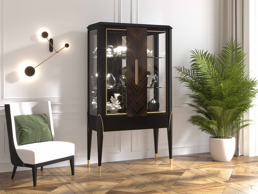 ICONIC | Display cabinet Wood veneer display cabinet with integrated ...
