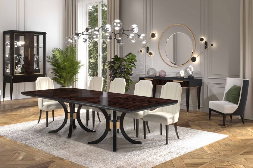 ICONIC Rectangular wood veneer table By Guerra Vanni
