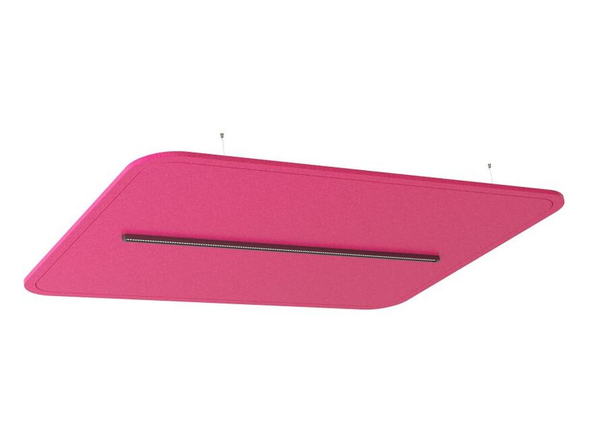 BYSSO Recycled plastic acoustic ceiling clouds with Integrated Lighting ...