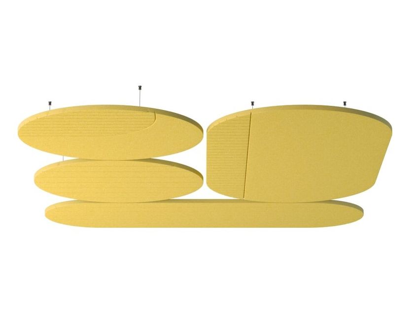 VELA Recycled plastic acoustic ceiling clouds By IMPACT ACOUSTIC®