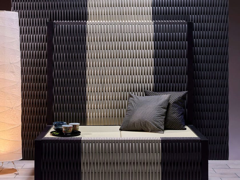 CRESENT BORDER Indoor/outdoor ceramic 3D Wall Cladding By INAX