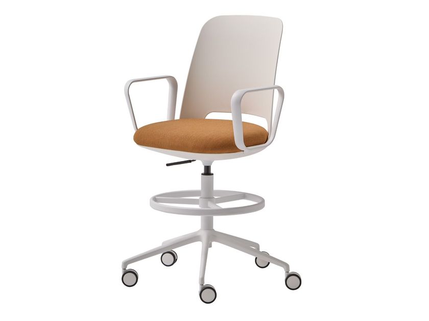 Fabric Office stools with castors | Archiproducts