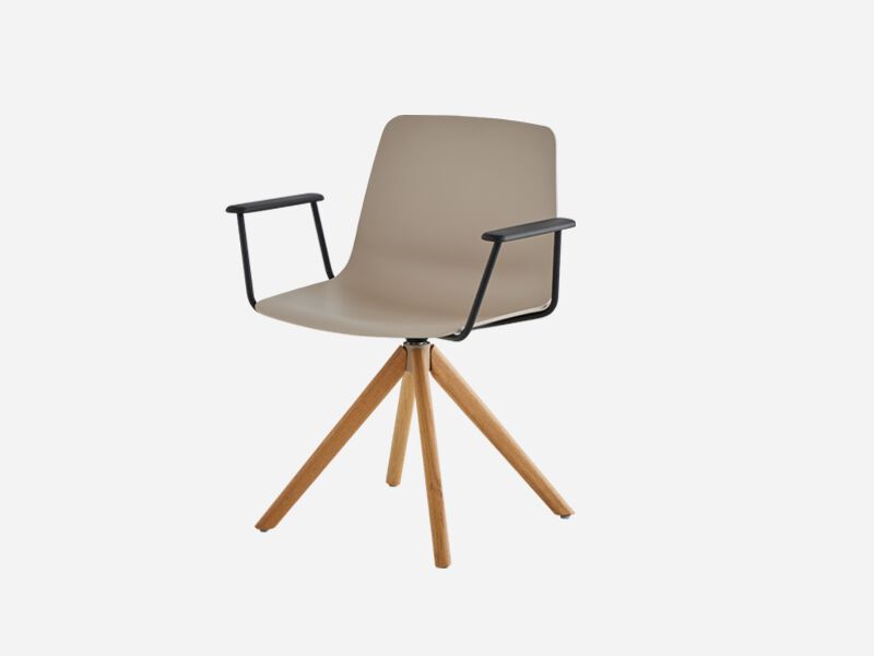 VARYA XL Stackable polypropylene chair with armrests By INCLASS ...