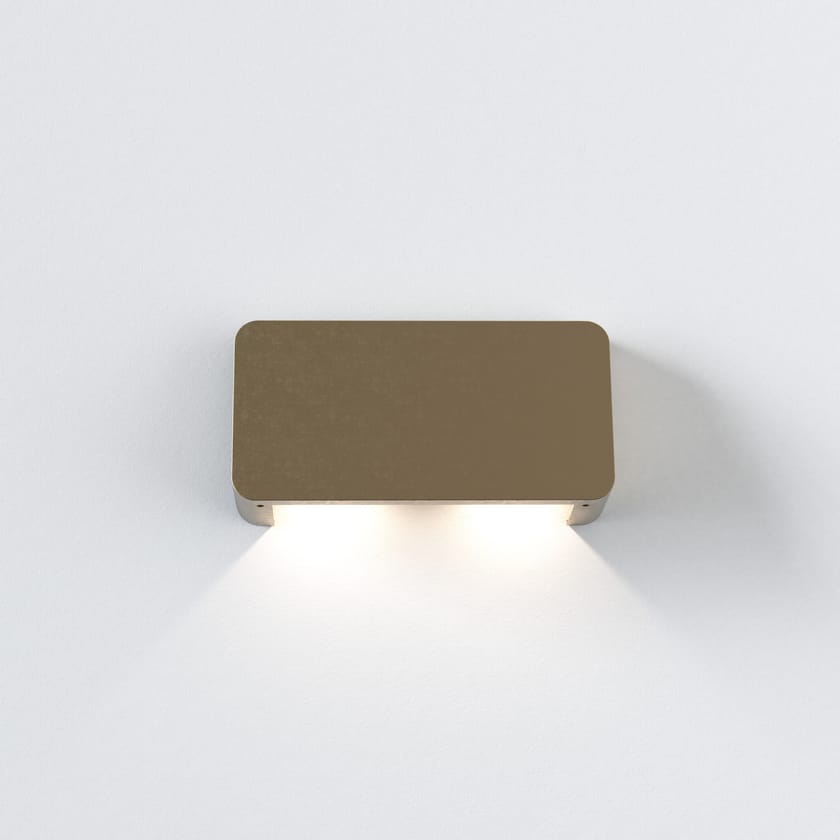 LED wall-mounted outdoor brass steplight INCLINE TWIN By Astro Lighting ...