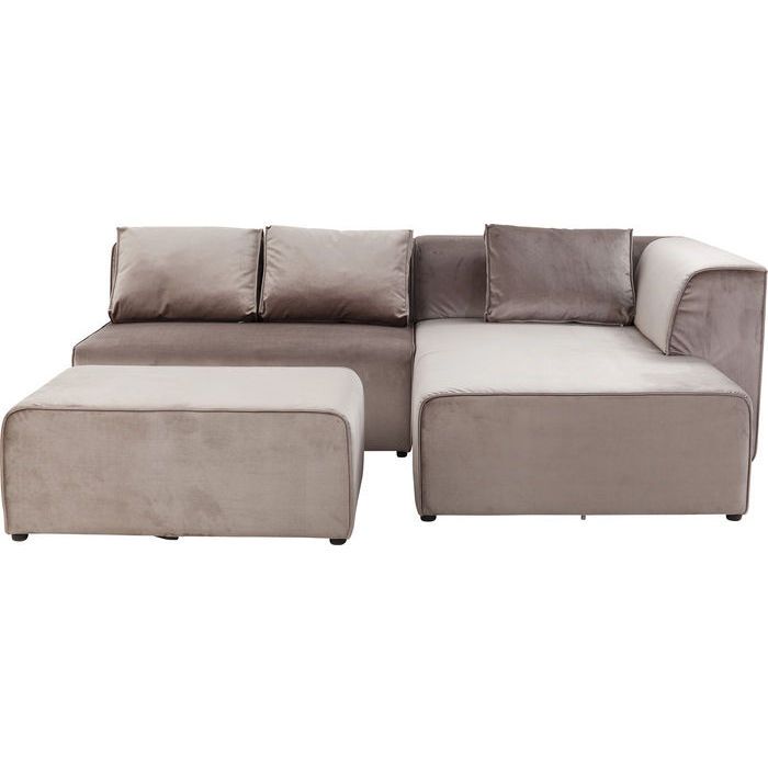 INFINITY VELVET Divano angolare in pelle a 3 posti By KARE Design